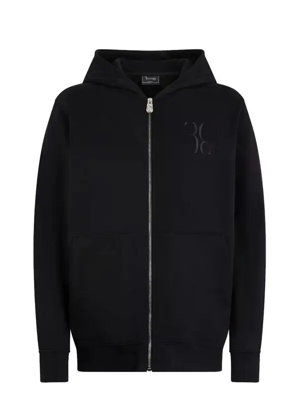 BILLIONAIRE Baroque Zip-up Hoodie - Black