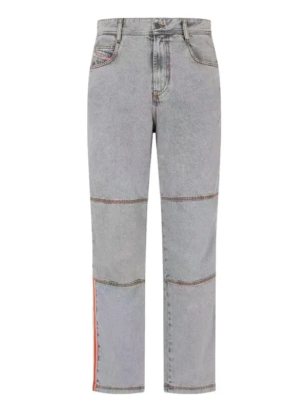 DIESEL® Contrast Stitch Side Stripe Jeans - Grey