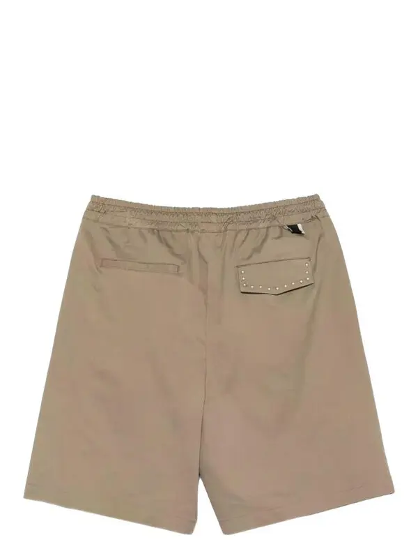 LOW BRAND George Stud-embellished Shorts - Brown