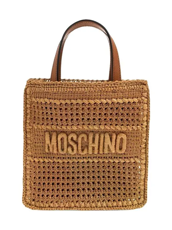Moschino Woven Tote Bag - Neutrals
