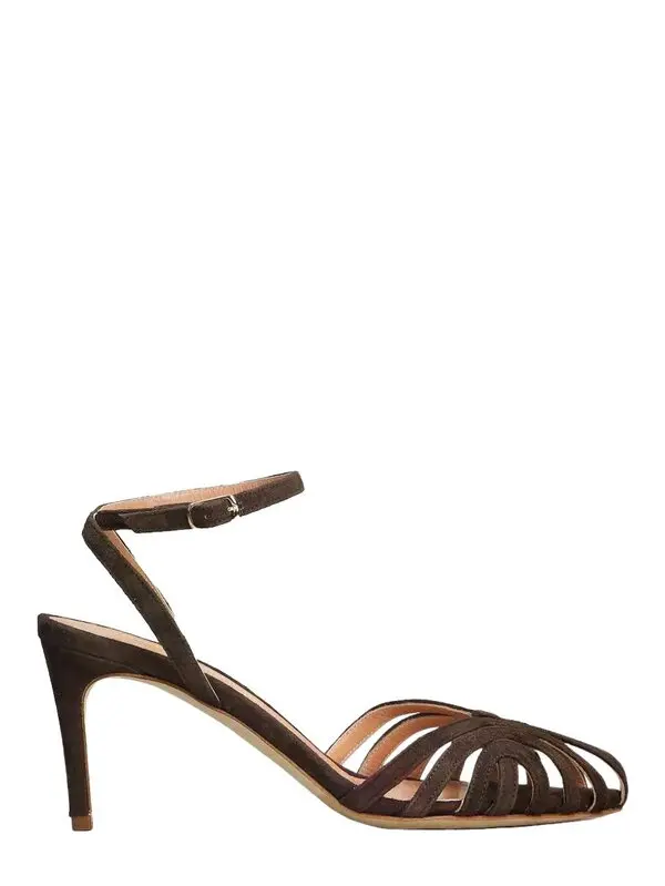 THE SELLER Strappy Cage-detail Sandals - Brown