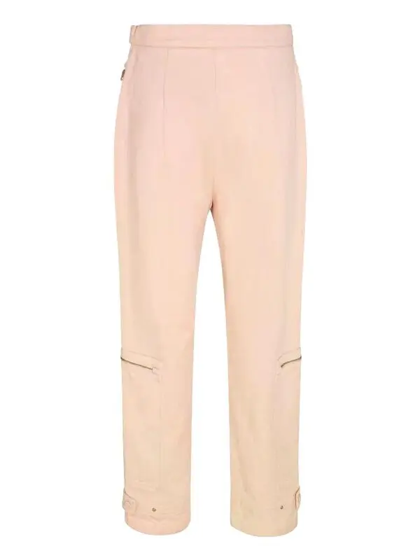 Fendi Cotton Cargo Pants With Zip Pockets - Pink