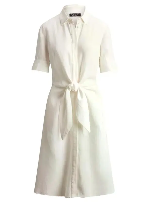 Ralph Lauren Linen Midi Shirt Dress - Neutrals