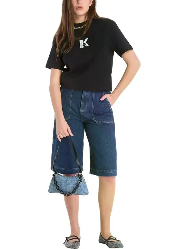 Karl Lagerfeld Logo Print T-shirt - Black