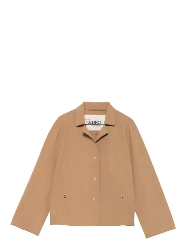 Herno Press-stud Fastening Spread-collar Jacket - Brown