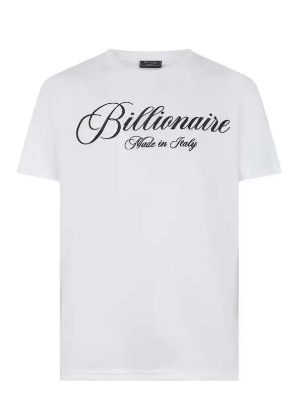 BILLIONAIRE Signature Crew-neck T-shirt - White