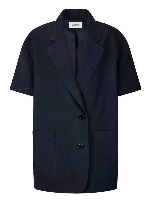STUDIO TOMBOY Double-breasted Oversized Jacket - Blue
