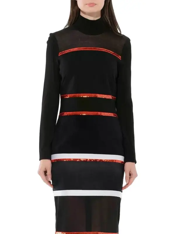 Givenchy Sequined Sweater Dress - Black
