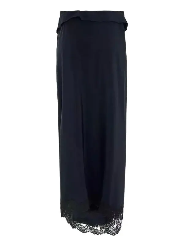 Chloé Lace-pleated Maxi Skirt - Blue