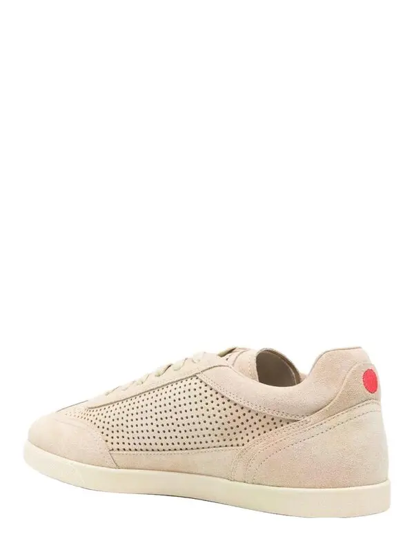 Kiton Perforated Suede Sneakers - Neutrals