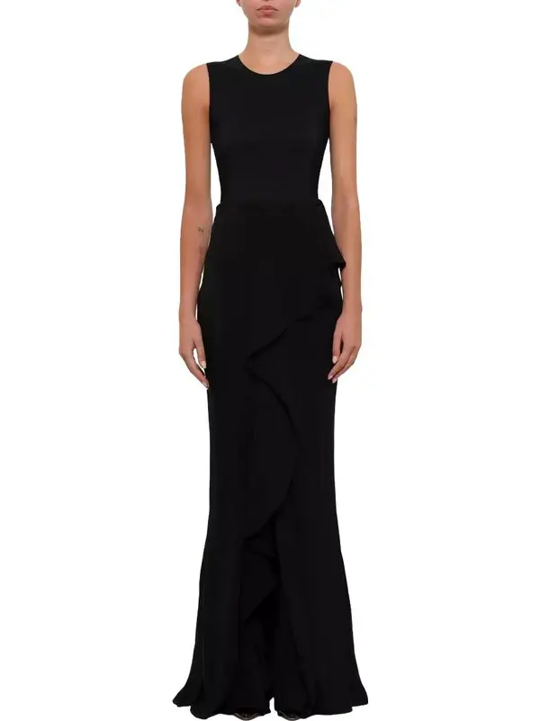 Alexander McQueen Ruffled Maxi Skirt - Black