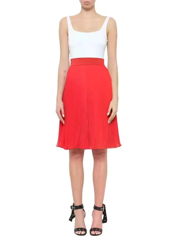 Givenchy Plissé Mid-length Skirt - Red
