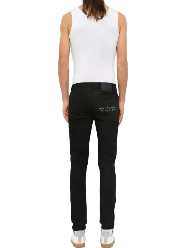 Givenchy Star Embroidered Skinny Jeans - Black