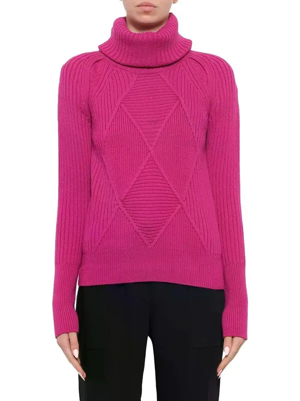 Kenzo Wool Roll Neck Sweater - Pink