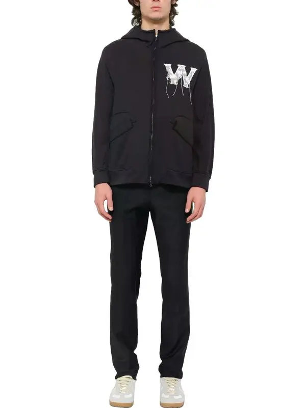 WOOYOUNGMI Zipped Hooded Jacket - Blue