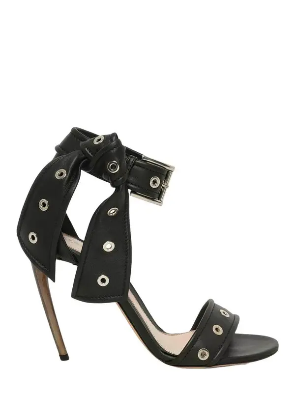 Alexander McQueen Horn Heel Sandals - Black