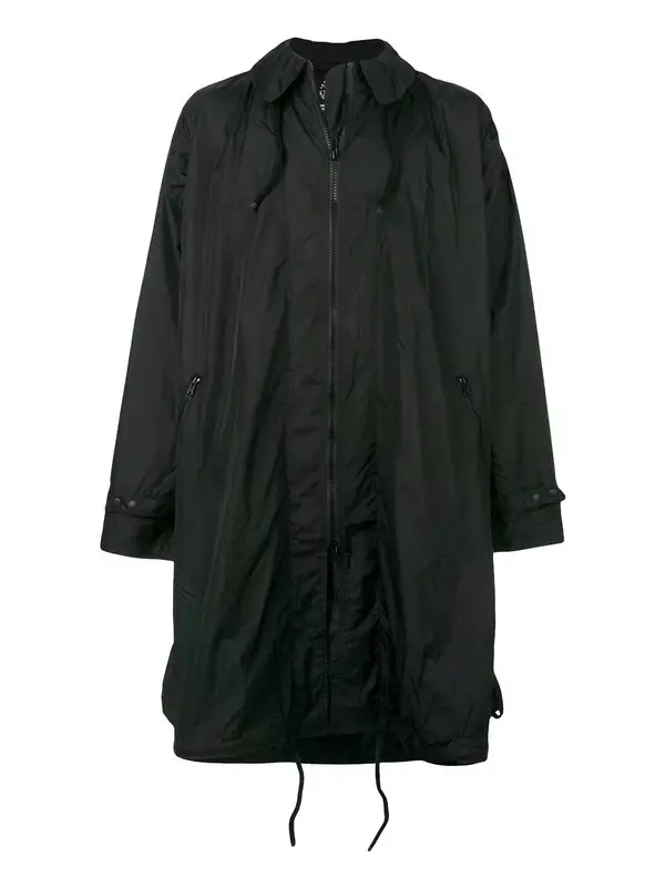 Y3 Long Windbreaker - Black
