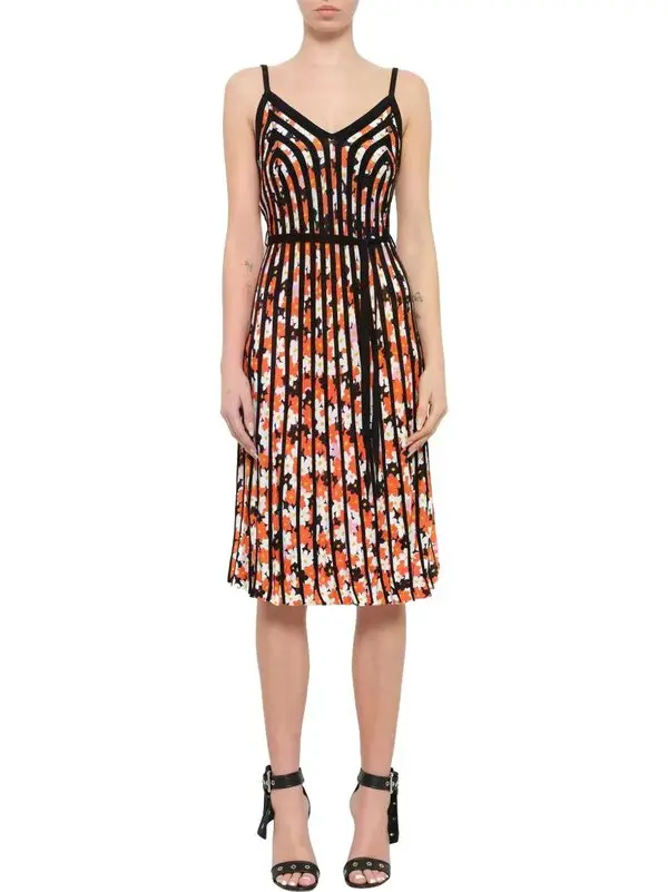 Kenzo Floral Fantasy Print Knee Length Dress - Black
