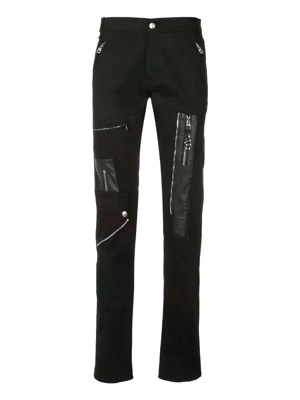 Alexander McQueen Zipped Patch Trousers - Black