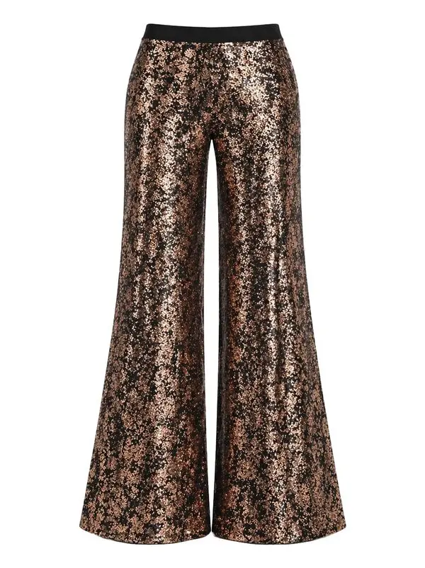 LUMINA ELIGMA Ember Flare Sequin Pants - Black