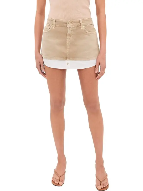 7 For All Mankind Double Layer Skirt - Colored Mankind