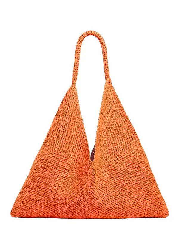 A.L.C. Raffia Tote Bag - Persimmon