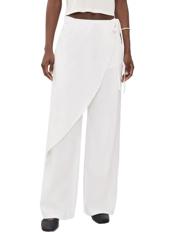 DL1961 Zoie Wrap Relaxed Pants - White Aura (dl Aura)