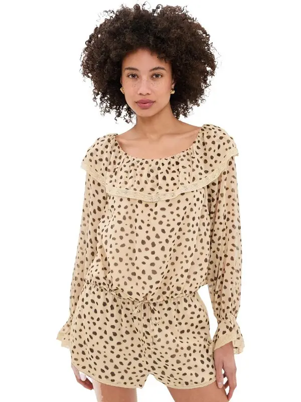 Posse Priscilla Silk Blouse - Cheetah