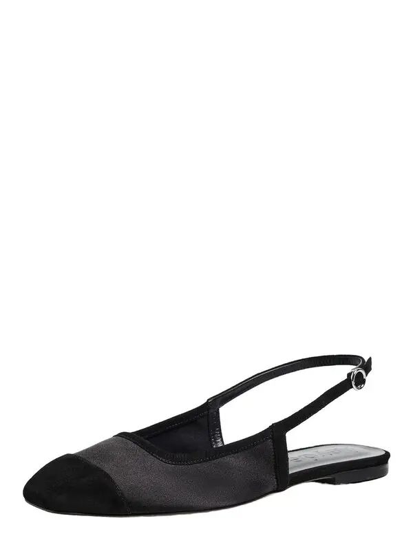 AeydĒ Geraldine Ballet Flats With Buckle Ankle Strap - Black