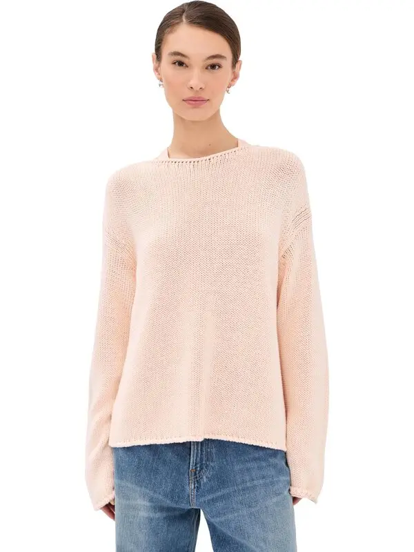 Another Tomorrow Draped Knit Sweater - Quartz