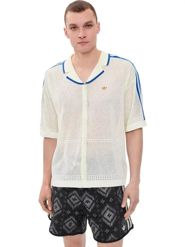 Adidas Knitted Resort Shirt - Off White