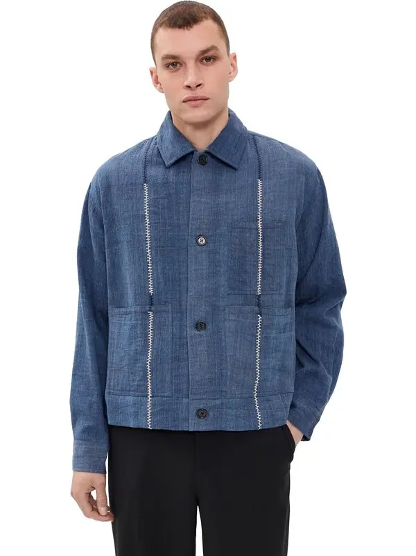 KARDO Bodhi Hand-embroidered Jacket - Blue