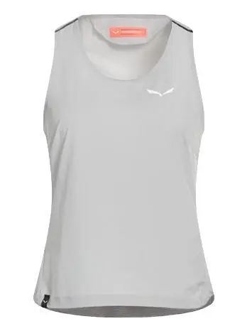 SALEWA Recycled Polyamide & Elastane Blend Sleeveless Tank Top - Grey