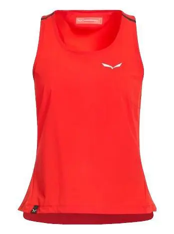 SALEWA Recycled Polyamide & Elastane Blend Sleeveless Tank Top - Red