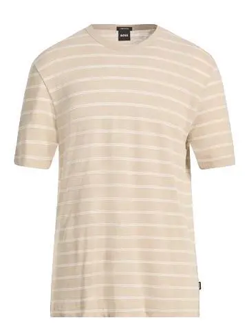 BOSS T-shirt Size Cotton, Linen - Beige
