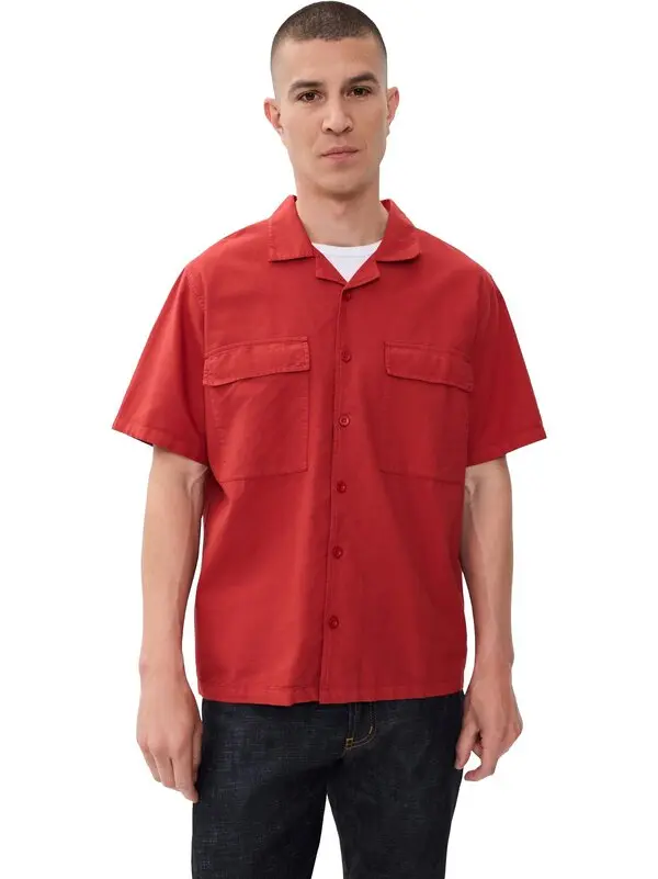 MCTAVISH Holiday Collar Shirt - Rust