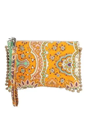 MISS BIKINI LUXE Cotton Paisley-print Clutch - Orange