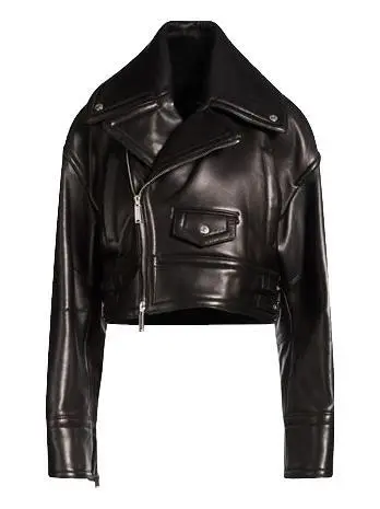 Dsquared2 Ovine Leather Biker Jacket - Black