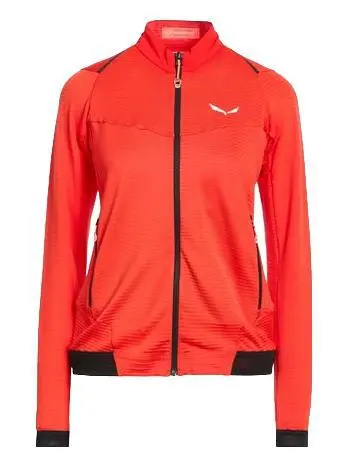 SALEWA Recycled Polyester Full Zip Sweatshirt - Red