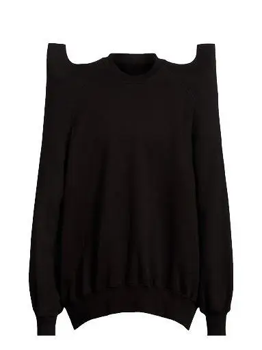 Rick Owens Cotton Sweatshirt - Black