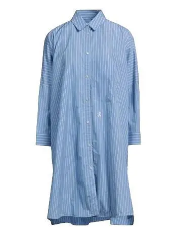 JIL SANDER Light Cotton Striped Shirt - Blue