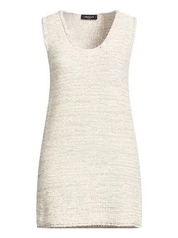 Fabiana Filippi Sleeveless Scoop Neck Cotton Sweater - White