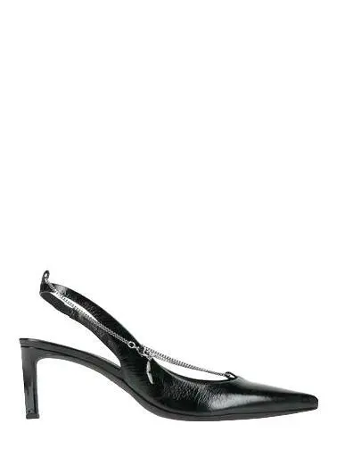 Zadig&Voltaire Embellished Leather Slingback Pumps - Green