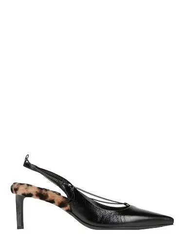 Zadig&Voltaire Leather Slingback Pumps With Embellishments - Black