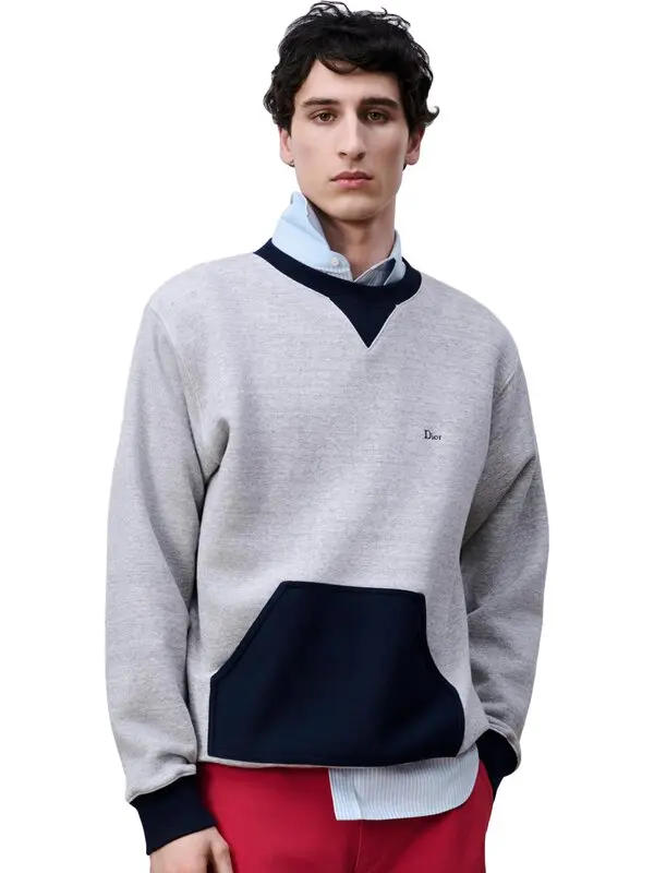Dior Logo Sweatshirt - Gray Cotton Jersey