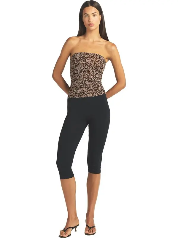 SKIMS Cotton Jersey Bandeau Top - Sienna Natural Leopard