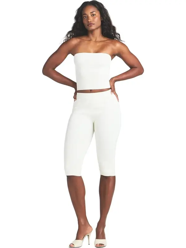 SKIMS Refined Knit Tube Top - Egret