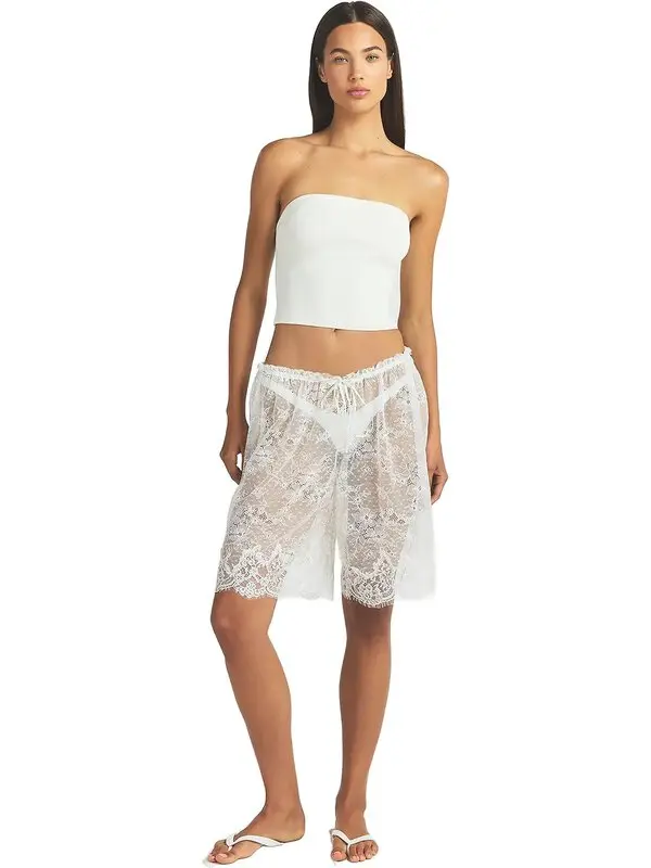 SKIMS Ultra Fine Lace Long Short - Marble