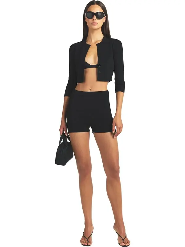 SKIMS Cropped Cardigan - Obsidian