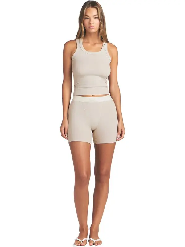 SKIMS Cotton Rib Scoop Neck Tank Top - Stone